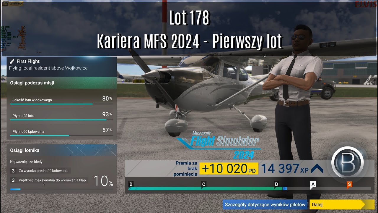 MFS 2024 #006 | Lot 178 | Kariera - Pierwszy lot | EPKT - EPKT | 4K ...