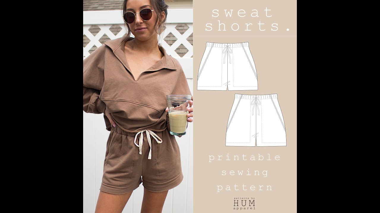 sweat shorts sewing tutorial. - YouTube