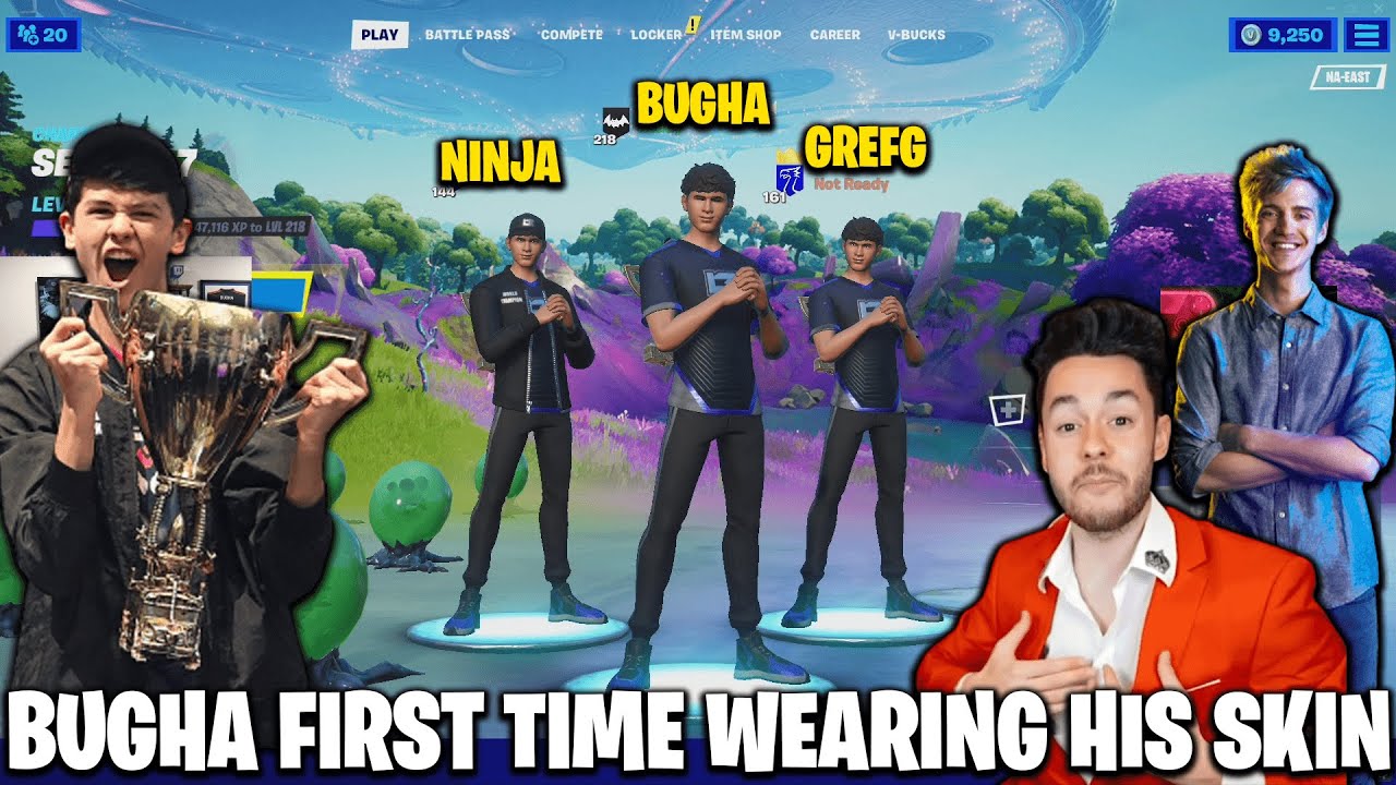 Bugha Playing With Ninja & Grefg Using Bughas Skin For The First Time ...