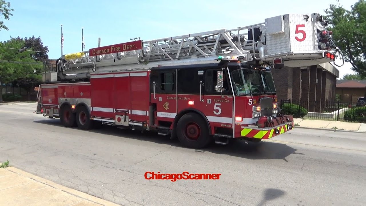 Chicago Fire Department Tower 5 Responding - YouTube