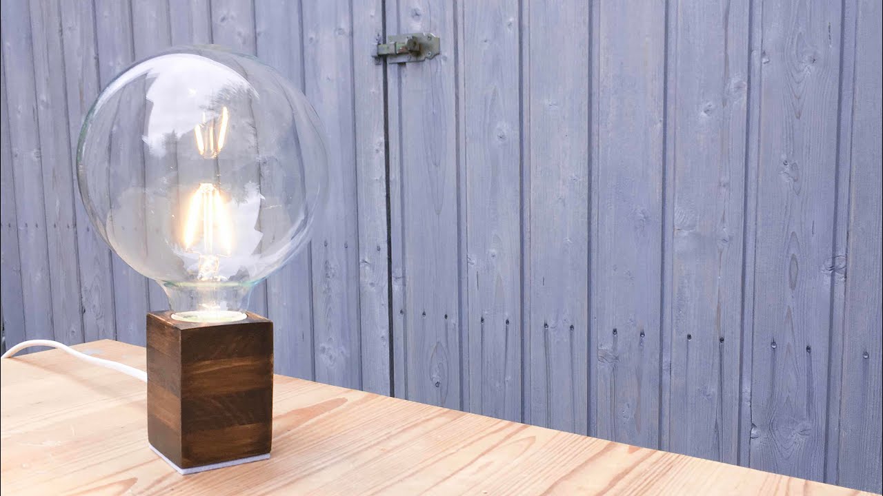 Simple Wooden Lamp DIY - YouTube
