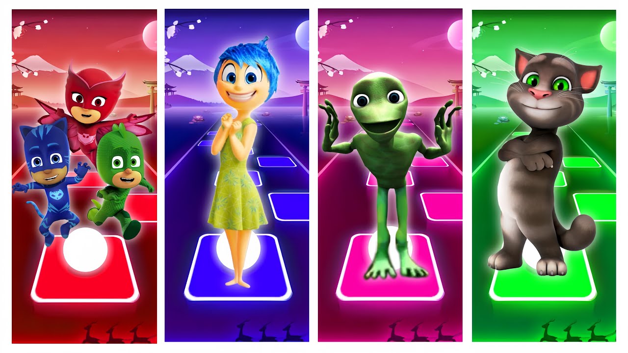 PJ Masks 🆚 Inside Out 2 🆚 Alien Dance 🆚 Talking Tom 🎶 Tiles Hop EDM ...