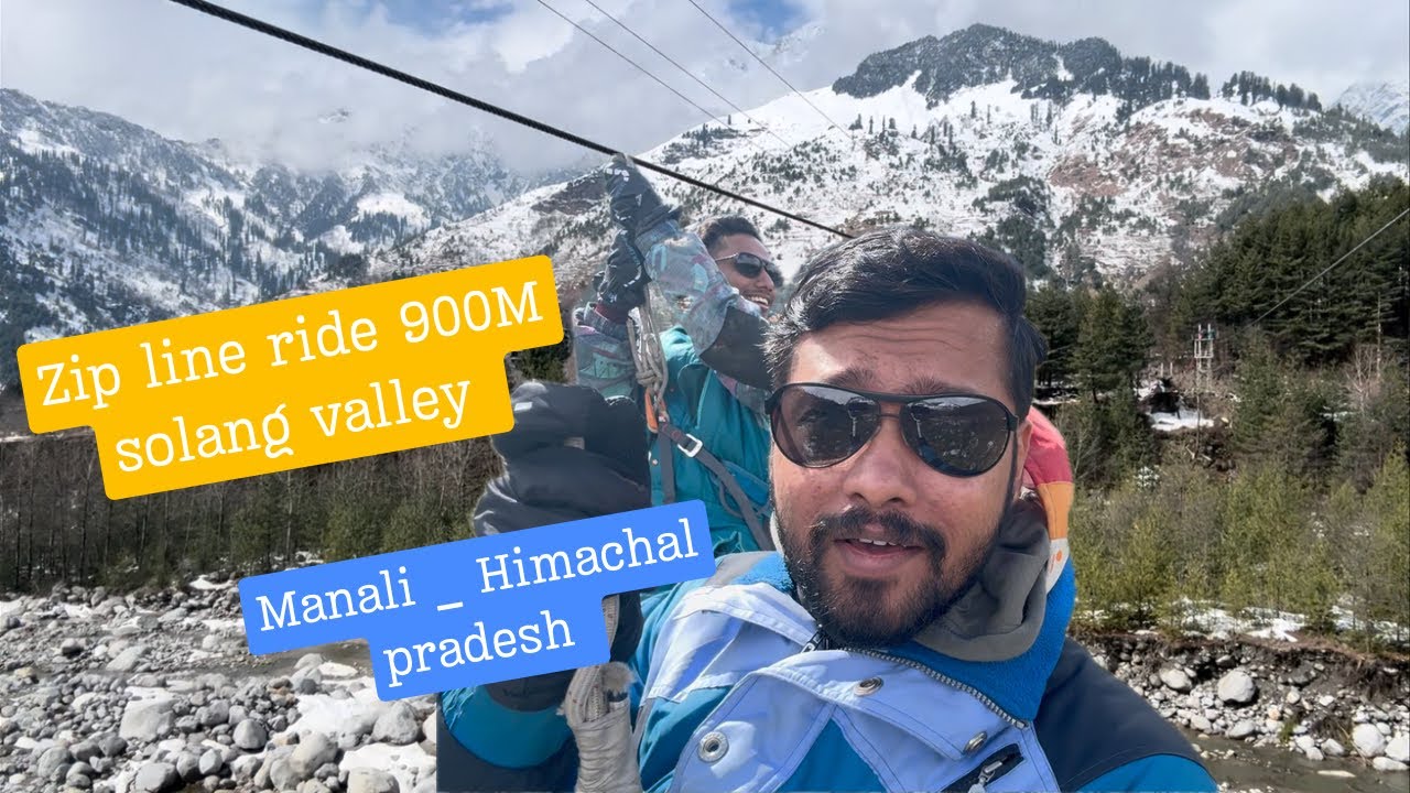Zip line ride 900M solang valley Manali _ Himachal pradesh #manali # ...