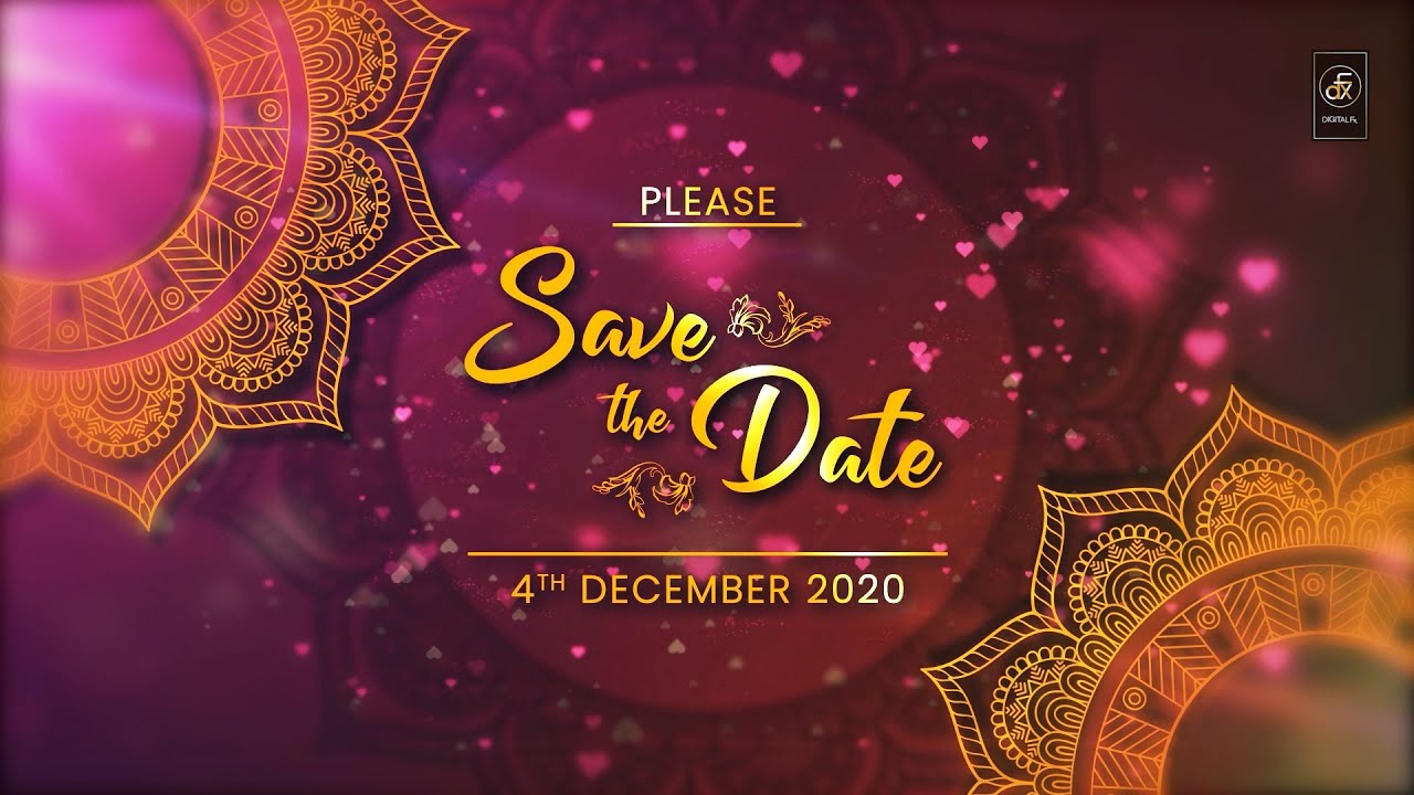 Traditional Wedding Invitation Video | Save The Date | Digital Fx | DFX ...