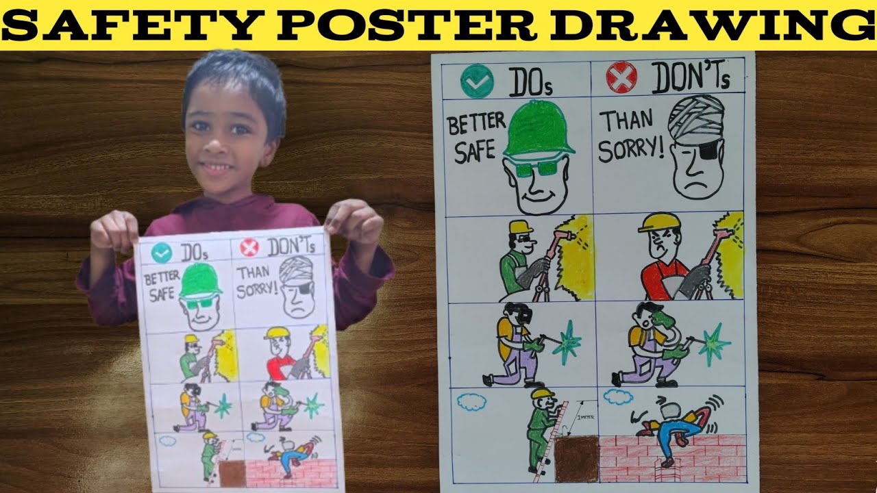 Safety Poster drawing Competition 2025/Do's and Don't s safety drawing ...