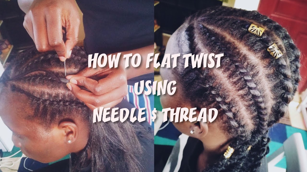 FLAT TWIST WITH Needle and Thread - YouTube