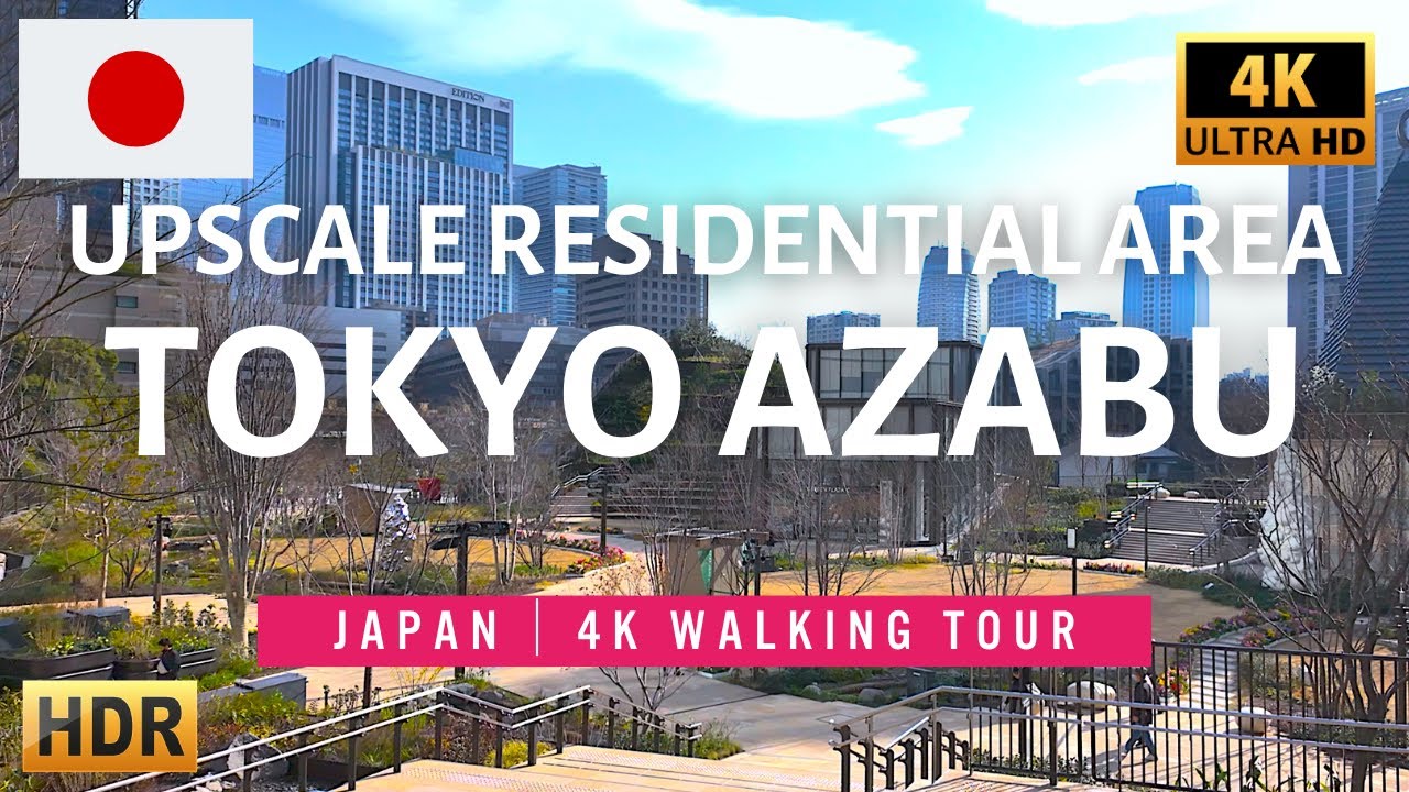 Japan - luxurious city walk in Azabu, Tokyo【4K HDR 60fps】 - YouTube