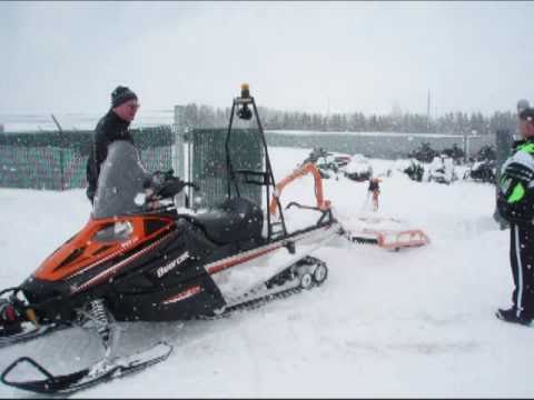Bear Cat Groomer, CountryCorners.net 2012 Arctic Cat Sled - YouTube