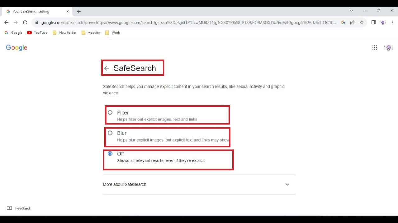 How to Turn Google Chrome Safe Search On or Off - YouTube