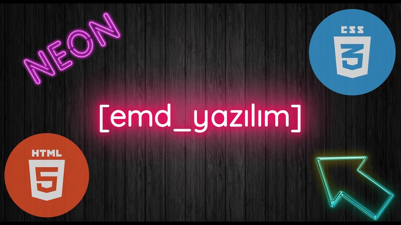 NEON FONT | HTML - CSS | - YouTube