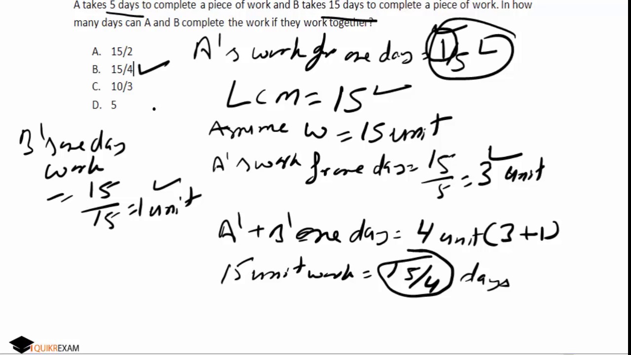L1 -Easy Math Method || Time and Work Problem - YouTube