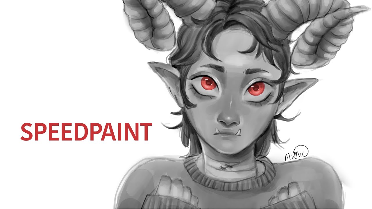 Drawing a demon girl in procreate ☆[Speedpaint]☆ - YouTube