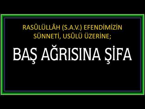 Baş ağrısına son, İnşâAllâh. ￼ Bu usul hemen hemen bütün hastalıklar için kullanılır. ￼