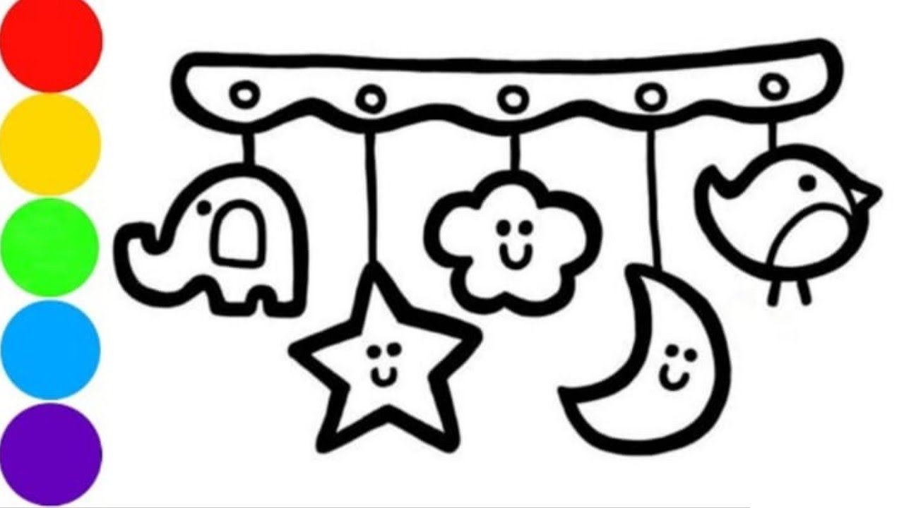 Wall hanging drawing, coloring and painting for kids and toddlers ...