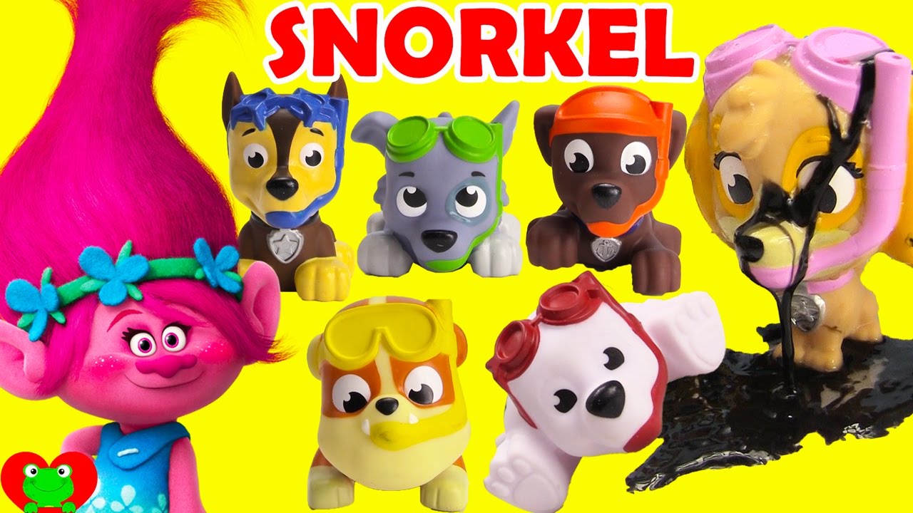 Paw Patrol Snorkel Pups Dive to Save Trolls - YouTube