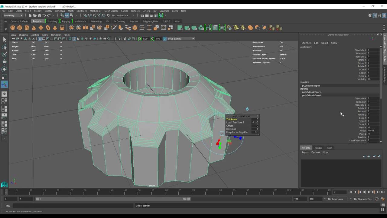 Extrude in Maya 2 - YouTube