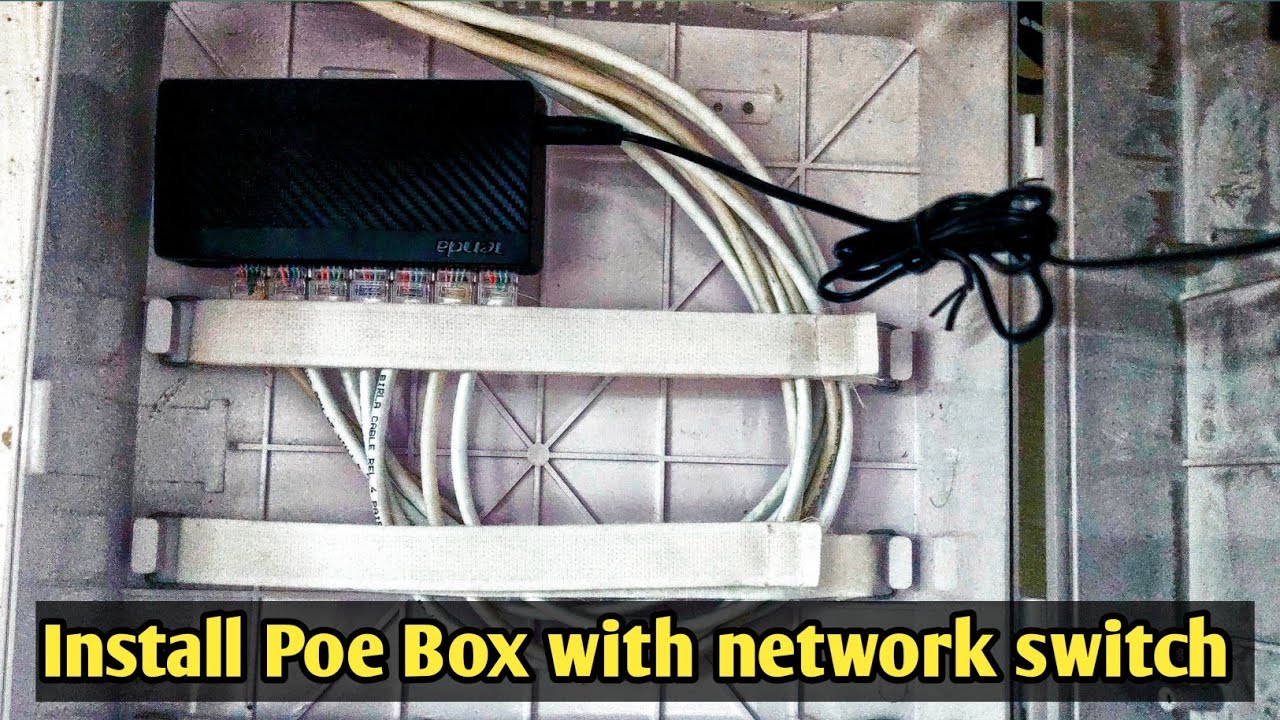 Installation Poe Box With Tenda 8PORT gigabyte network switch - YouTube