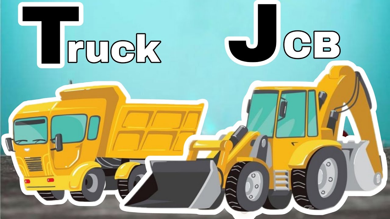 JCB With The Truck The Road Roller Emergency Vehicle Video 4k - YouTube