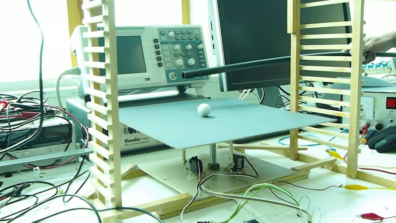 Balancing ball and plate using fuzzy logic - YouTube