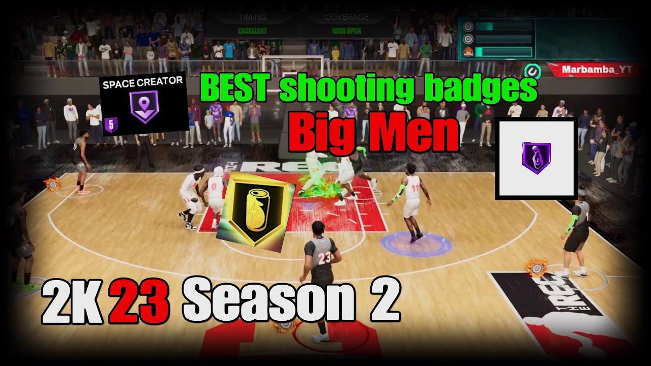 The BEST SHOOTING badges for big men 2k23 season 2 - YouTube