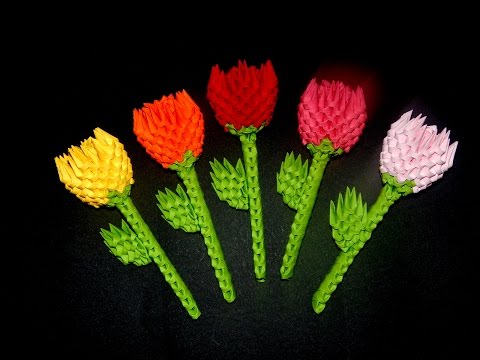 3D Origami small flower  tutorial | DIY paper  flower