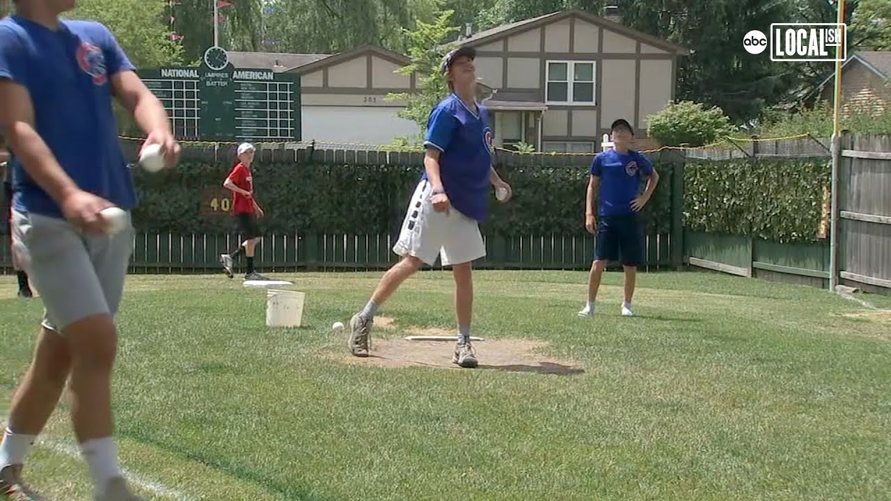 Backyard becomes mini Wrigley Field | All Good - YouTube