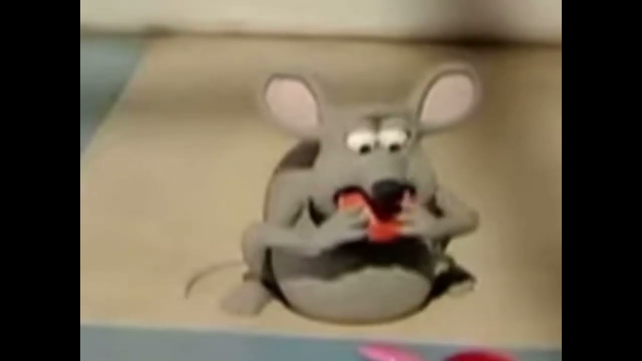 stupid clay mouse eating chocolate as an unhealthy dinner. - YouTube