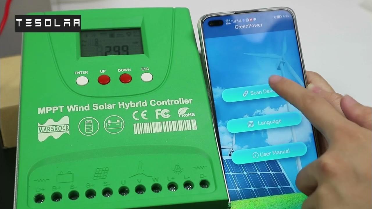 Wind and Solar Hybrid Controller Bluetooth MPPT 12V 24V 48V Max 3000W - YouTube