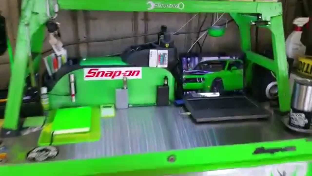 Green snap-on toolbox tour update - YouTube
