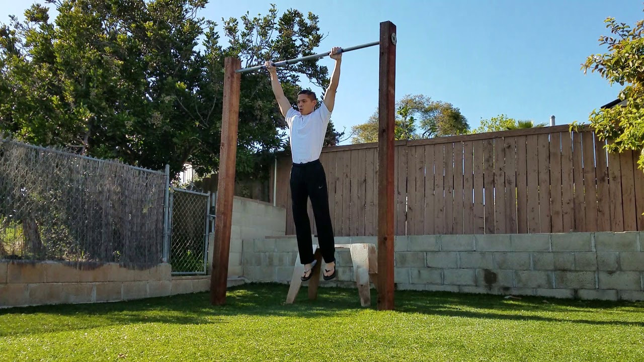 38 full range of motion pull ups to 30 isometric hold, then pull up to ...