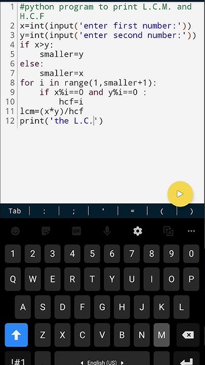 46 Python Program For Print Lcm And Hcf Using For Looppythonpythonforbeginnerslcmand