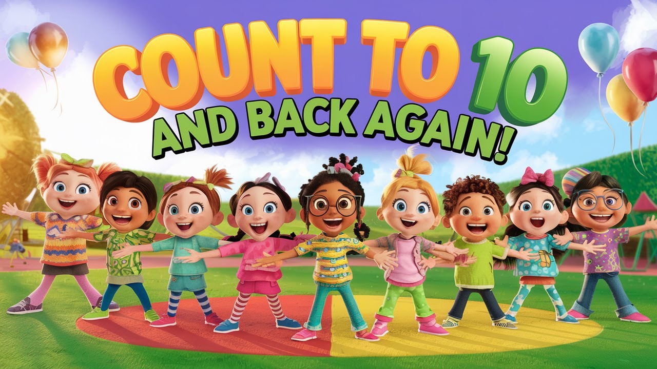 "Counting to Ten and Back Again | Fun Kids Counting Song for little ...