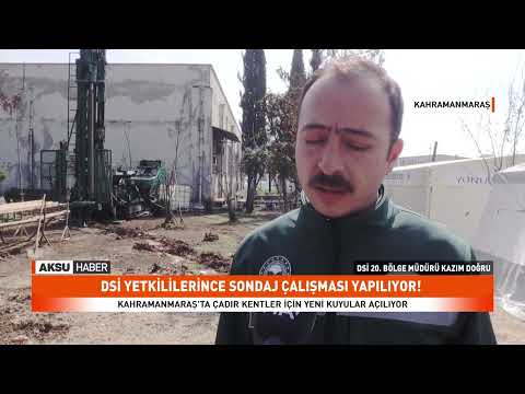 Su İhtiyacını Karşılamak Amacıyla (DSİ) Yetkililerince Sondaj Çalışması Yapılıyor.