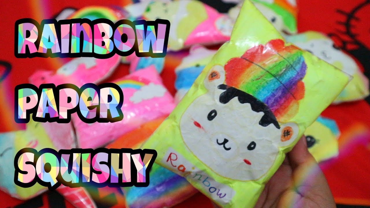 RAINBOW SQUISHY PAPER COLLECTION - YouTube