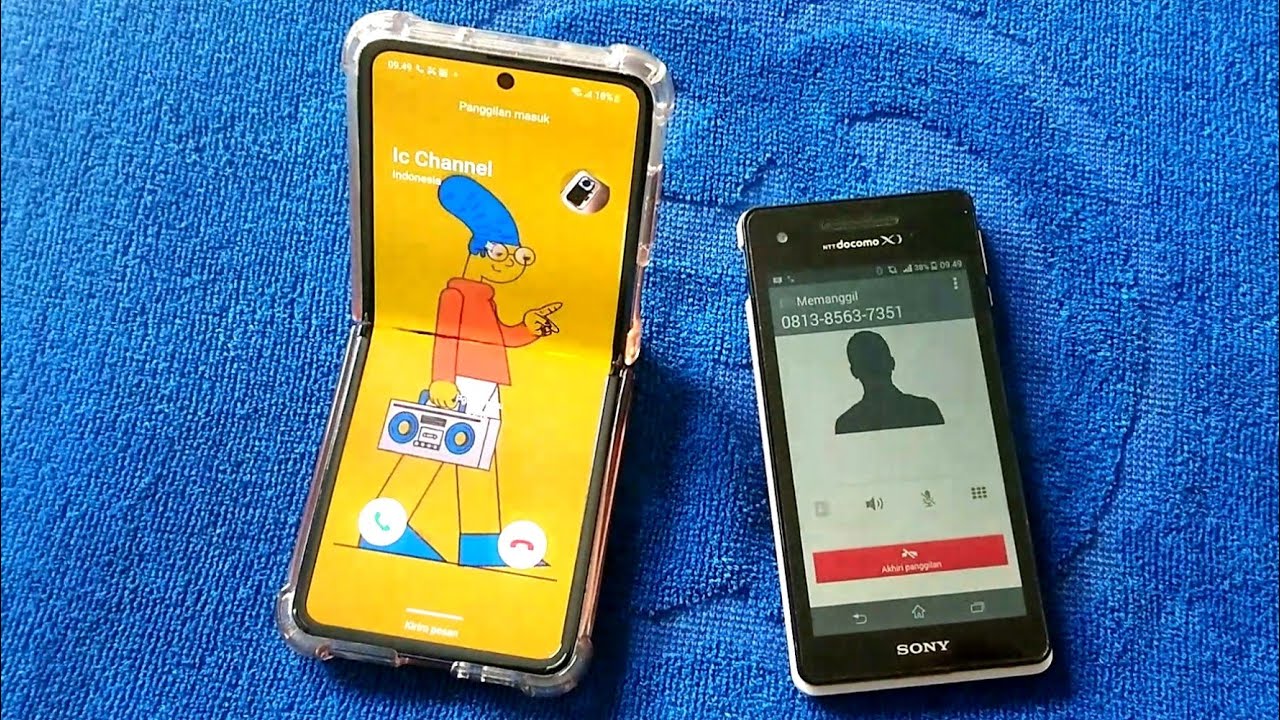 SAMSUNG z flip theme simpson incoming call xperia v out going call ...