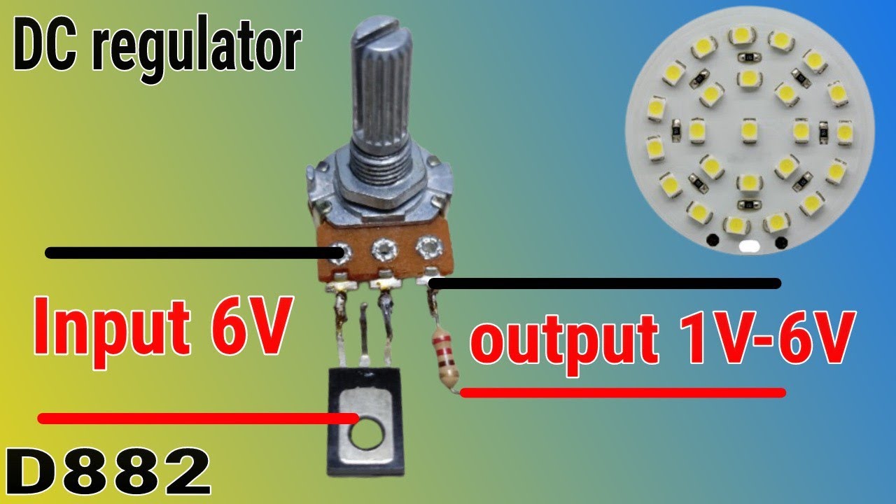 4 Volt DC Regulator Make Using D882 Transistor|4 volt LED Regulator ...