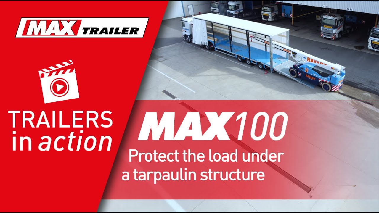 MAX Trailer: Protect the load under a tarpaulin structure - YouTube