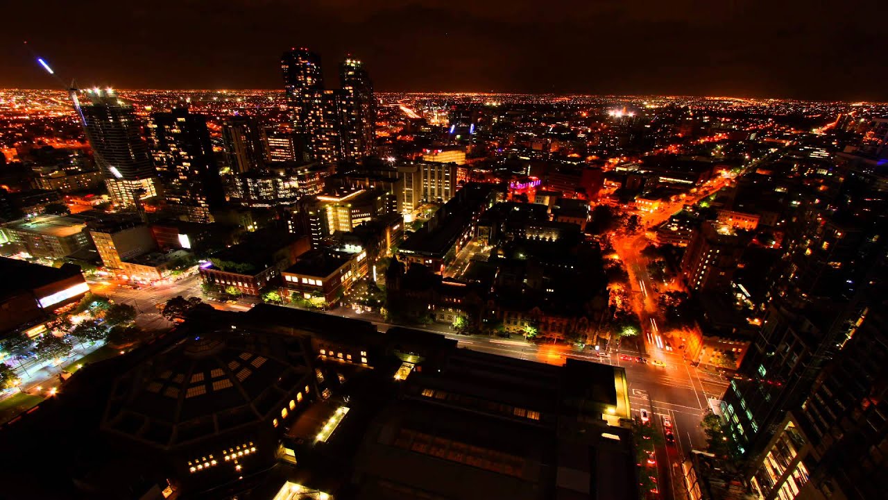 Melbourne Night View Time Lapse - YouTube