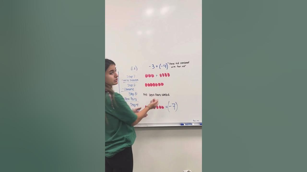 Adding Integers using integer chips - YouTube
