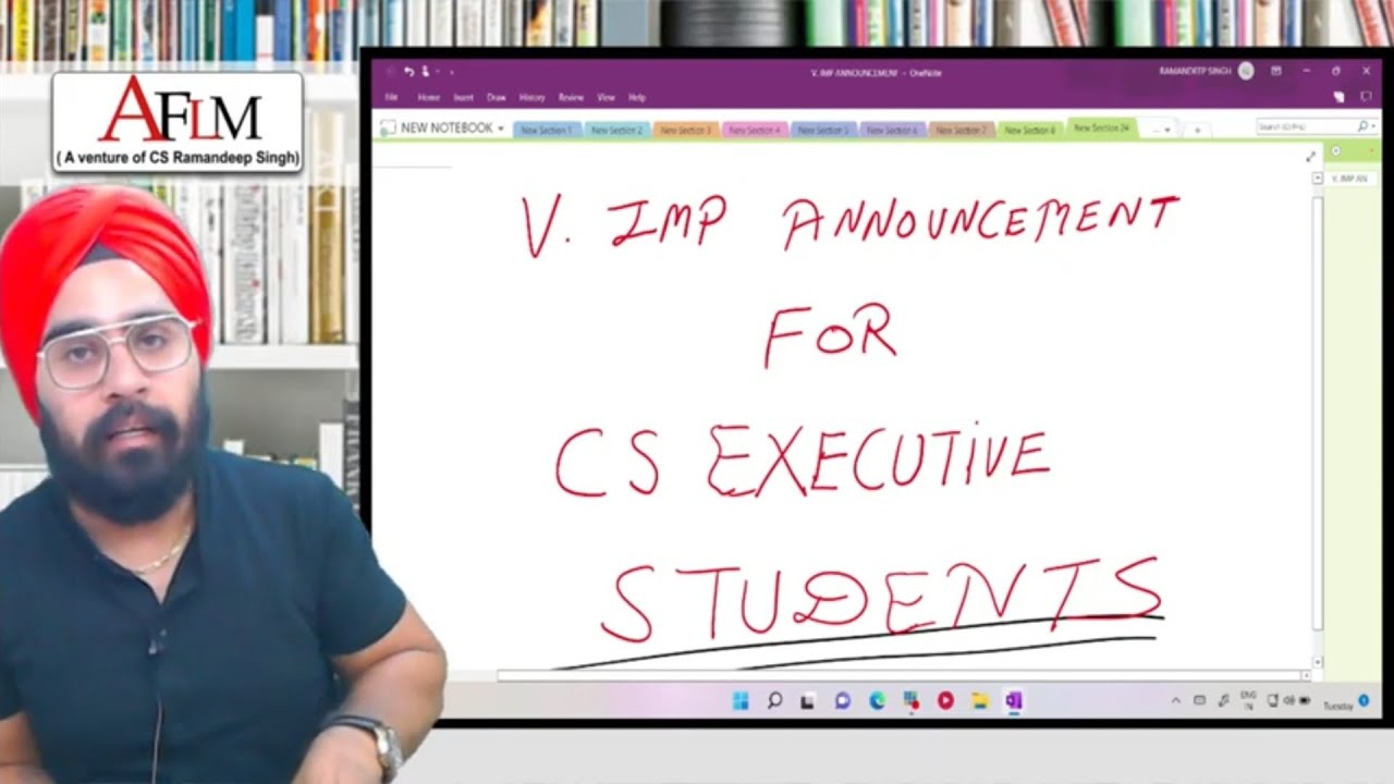 V.IMP ANNOUNCEMENT FOR CS EXECUTIVE STUDENTS - YouTube