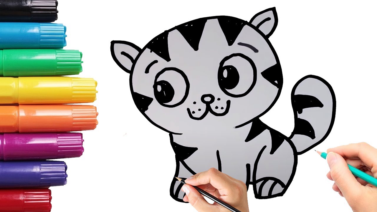 How to Draw a Tiger Cub - YouTube