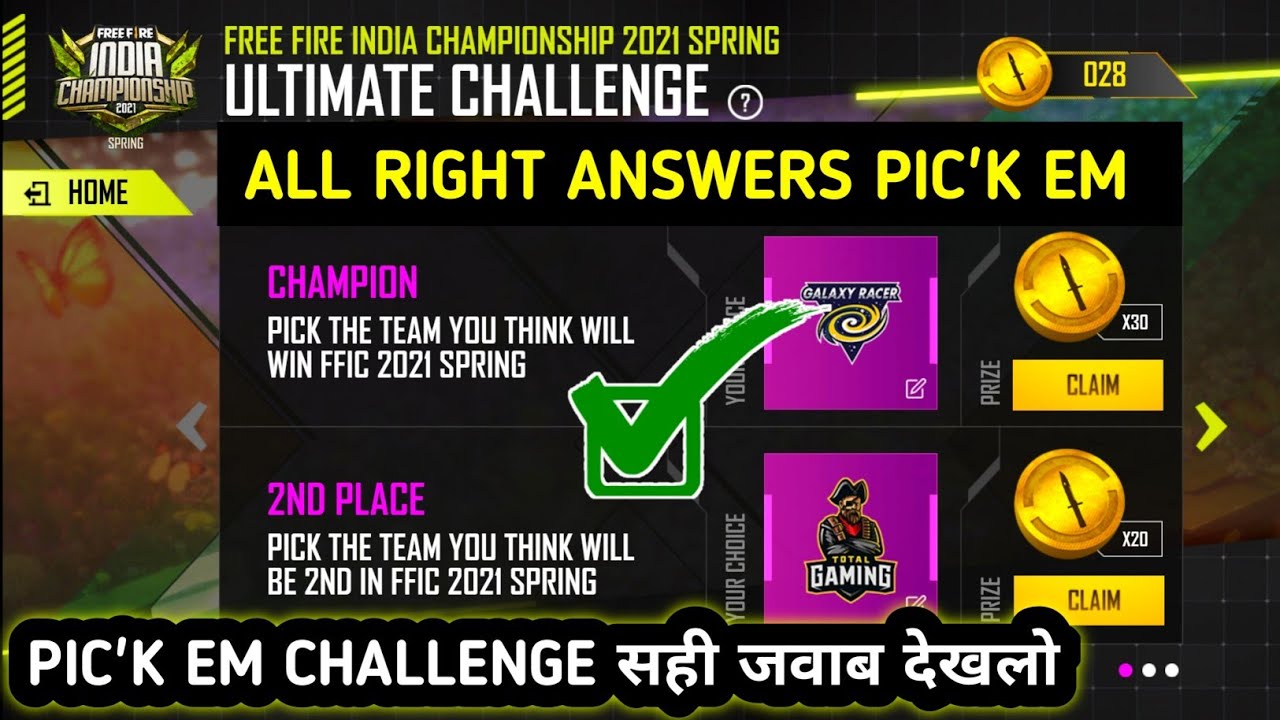 Best Team for Pick Em Esports Ultimate Challenge Free Fire | Free Fire ...