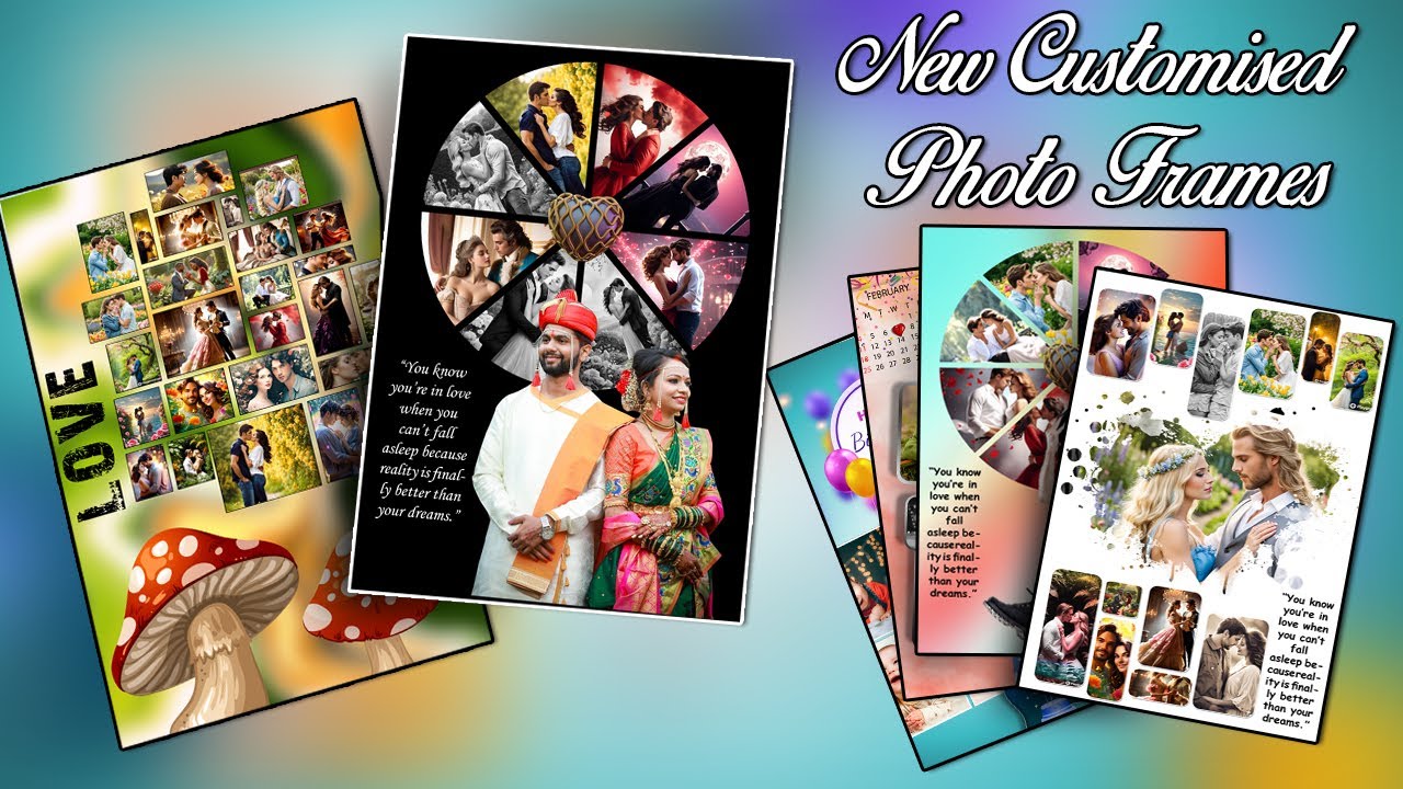 New Customised Photo Frames l Customized Photo Collage PSD Design l ...