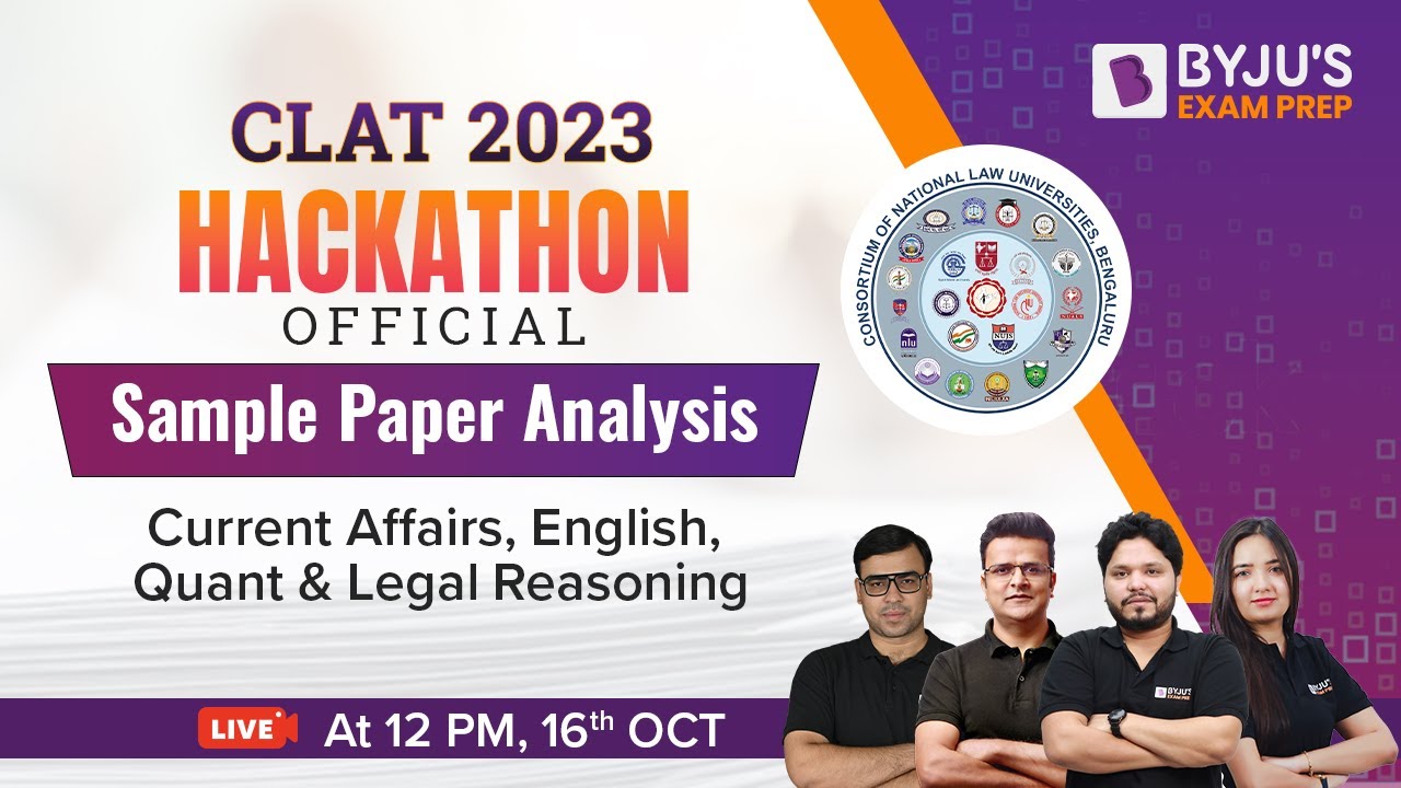 CLAT 2023 Sample Paper | CLAT Sample Paper Analysis with Solutions ...