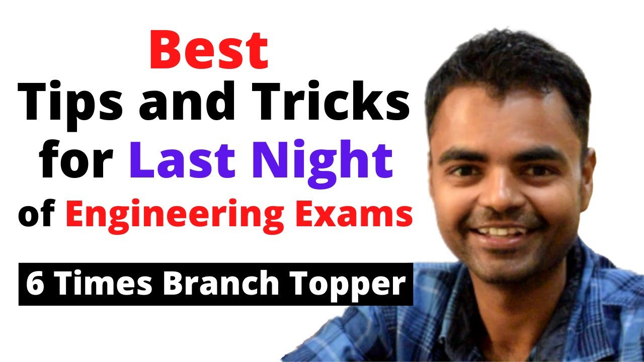 Best Tips and Tricks for Last Night of Engineering Exams - YouTube