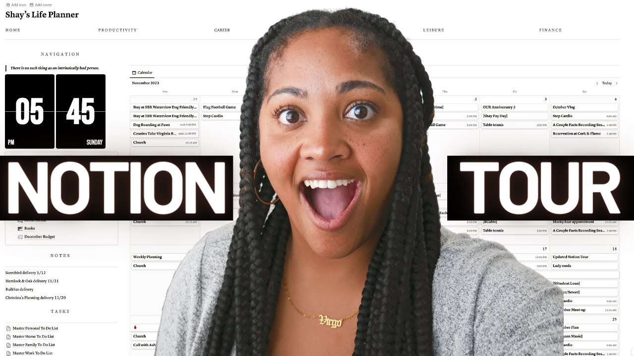 UPDATED NOTION TOUR (2024) | how i use notion for budgeting, goal ...