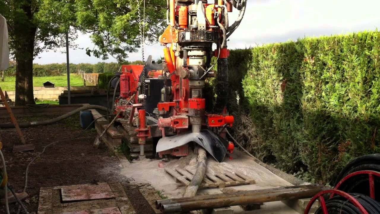 FORAGE VERTICAL POUR SONDES GEOTHERMIQUES - YouTube