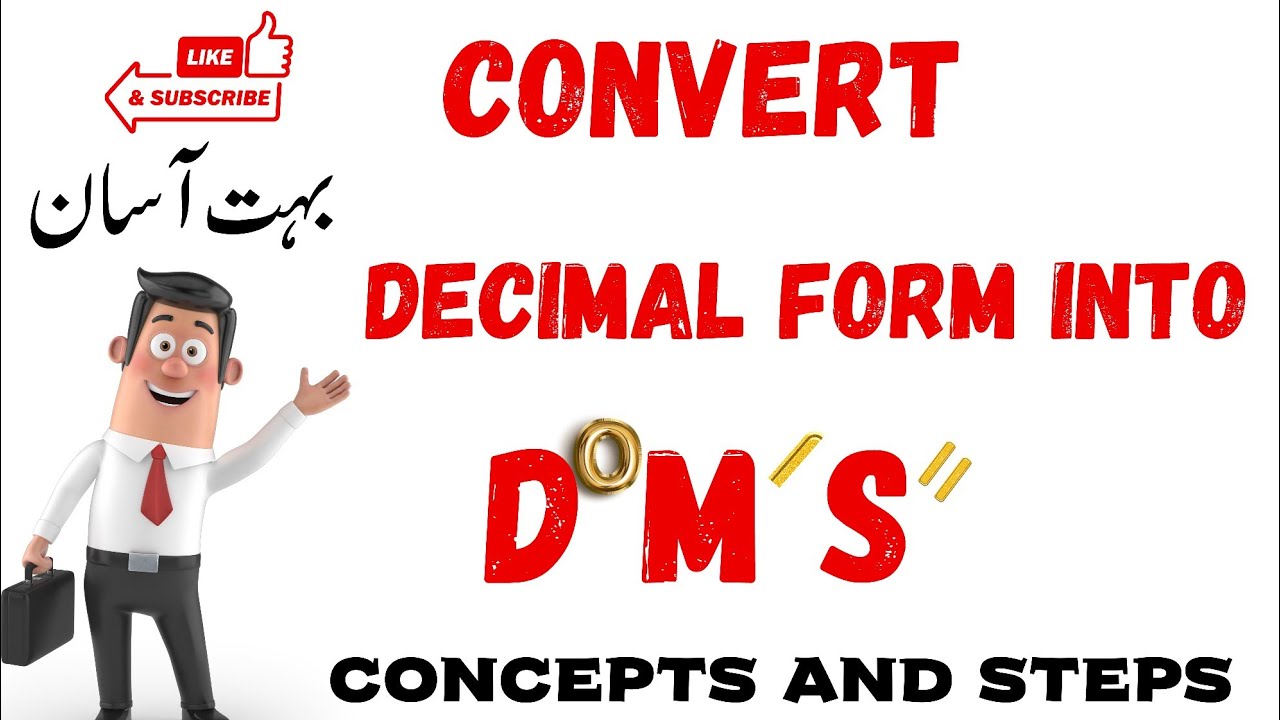 Convert decimal to degree minutes second form | concepts and steps ...