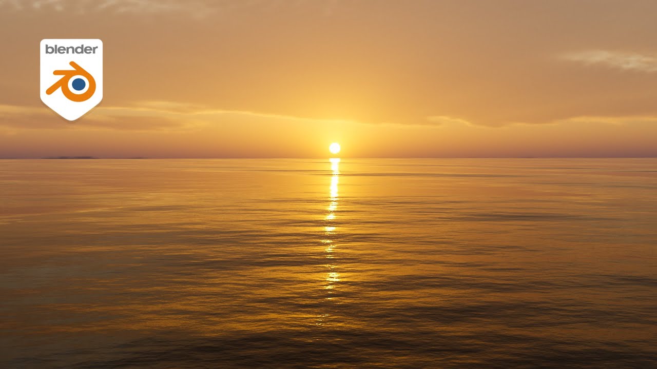 Create This Ocean Sunset Scene In Under 2 minutes Using BlenderKit and ...