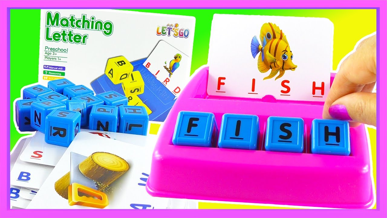 Learn Spelling | Matching Letter Game with Objects and Picture Cards ...
